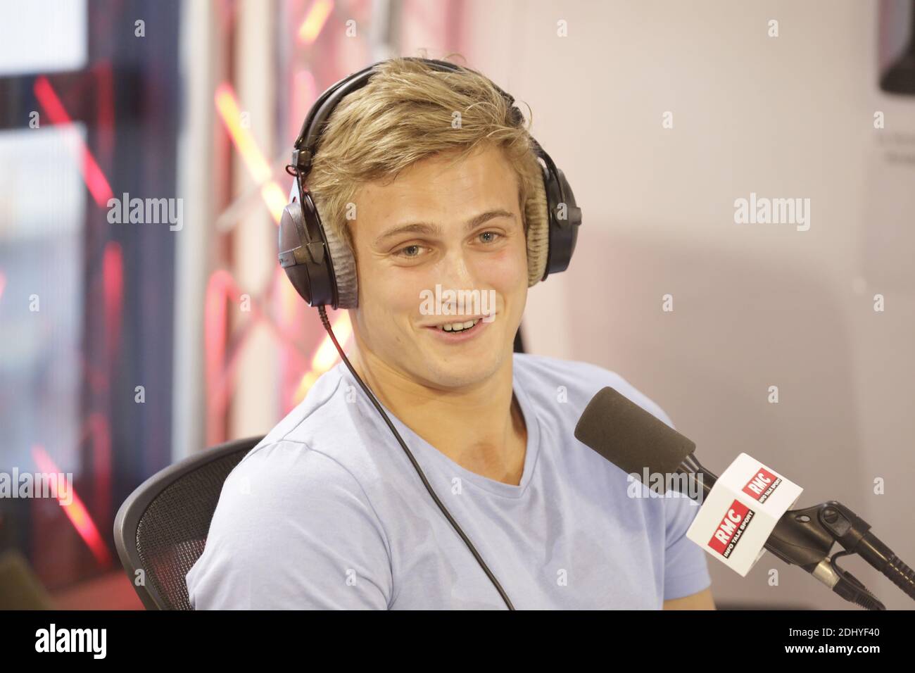 Exclusive - Jules Plisson at the 'Moscato Show' sport talk show on RMC ...