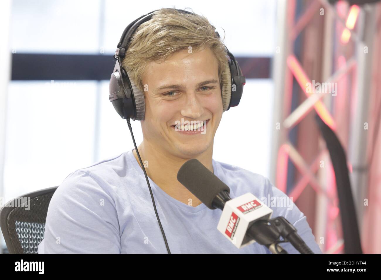 Exclusive - Jules Plisson at the 'Moscato Show' sport talk show on RMC ...