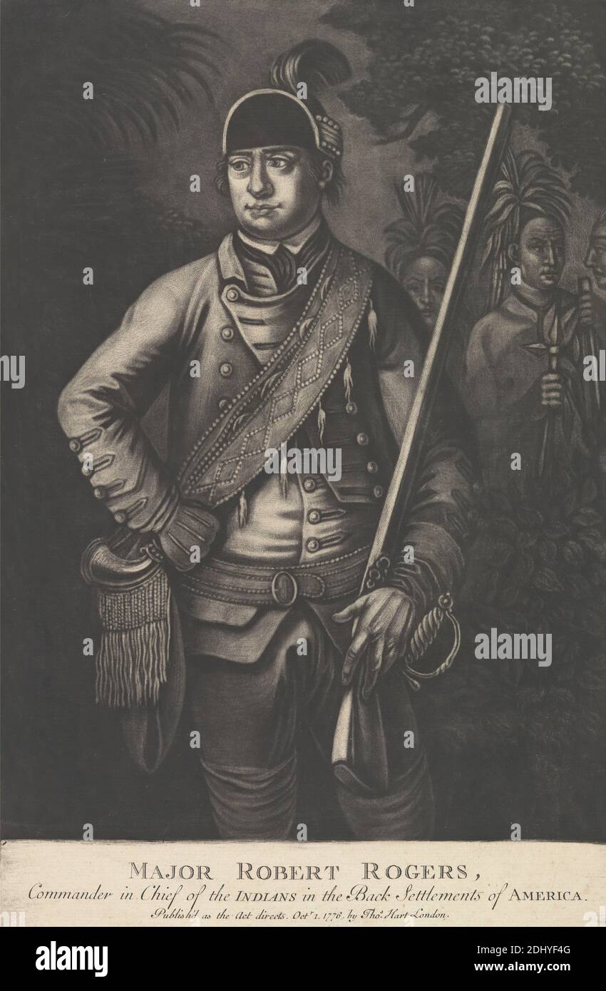 Major Robert Rogers, Commander in Chief of the Indians in the Back ...