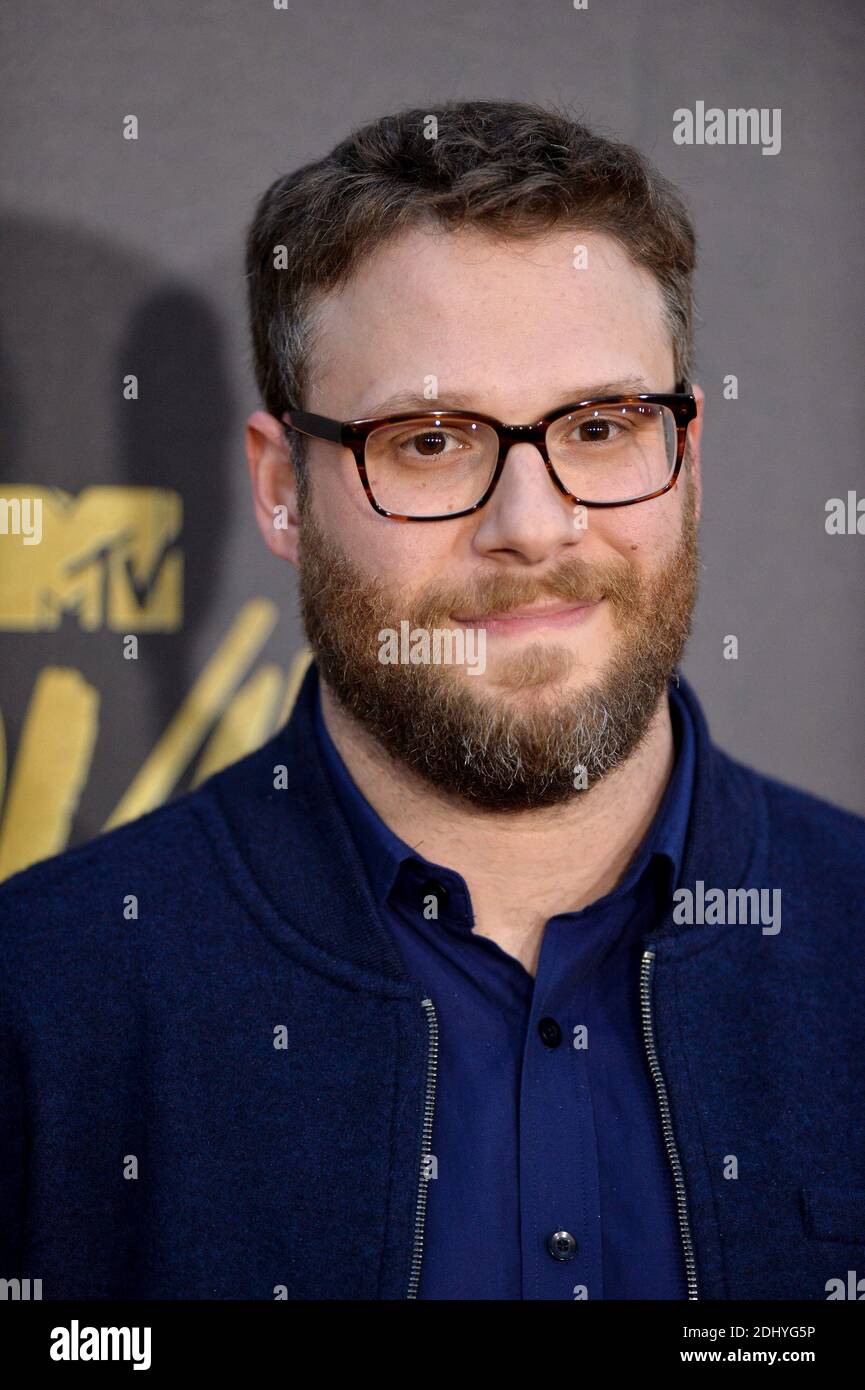 Seth Rogen attends the 2016 MTV Movie Awards at Warner Bros. Studios on ...