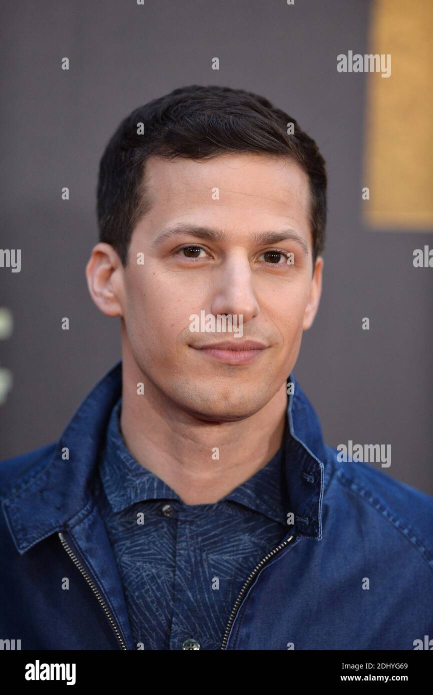 Andy Samberg attends the 2016 MTV Movie Awards at Warner Bros. Studios ...