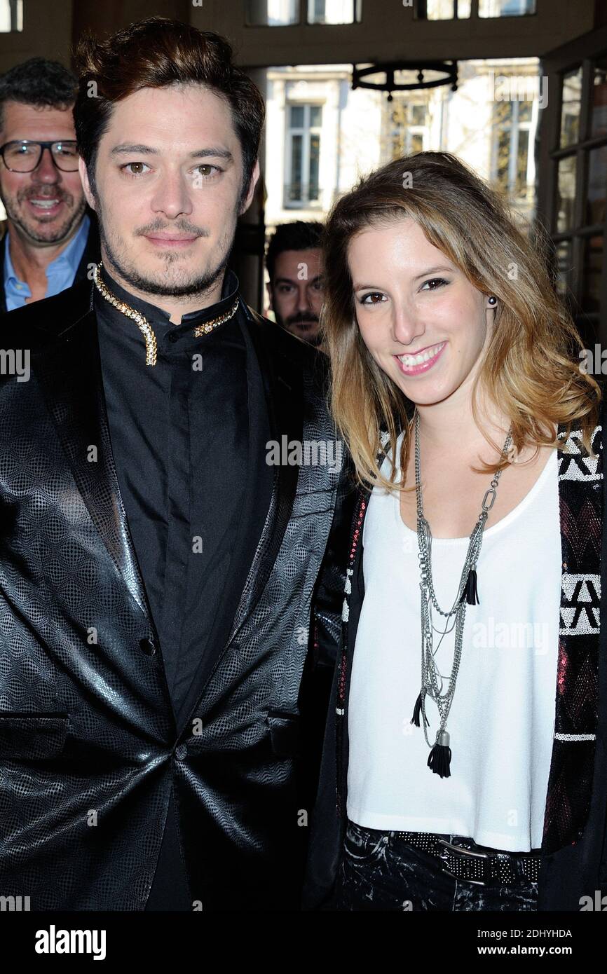 Aurelien Vic et Lea Francois assistent au photocall lors de la Soiree ...