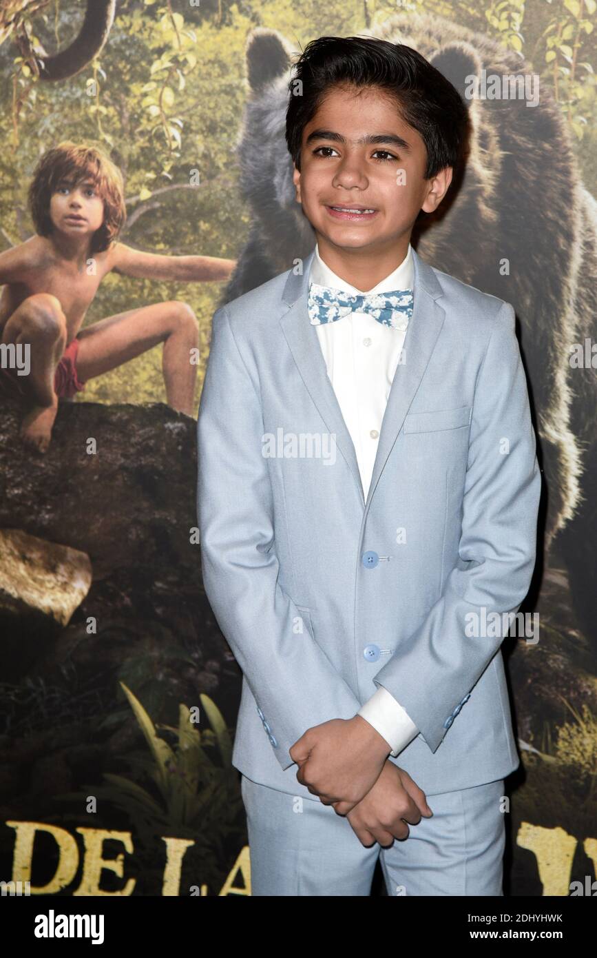 Neel Sethi (Mowgli) lors de l'avant-premiere du film Disney 'Le Livre ...