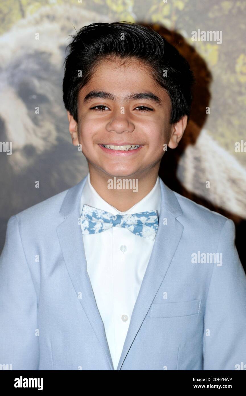 Neel Sethi (Mowgli) lors de l'avant-premiere du film Disney 'Le Livre ...