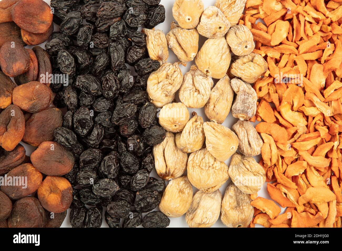 Variety of dried and sun-dried fruits. Large collection of dried and ...