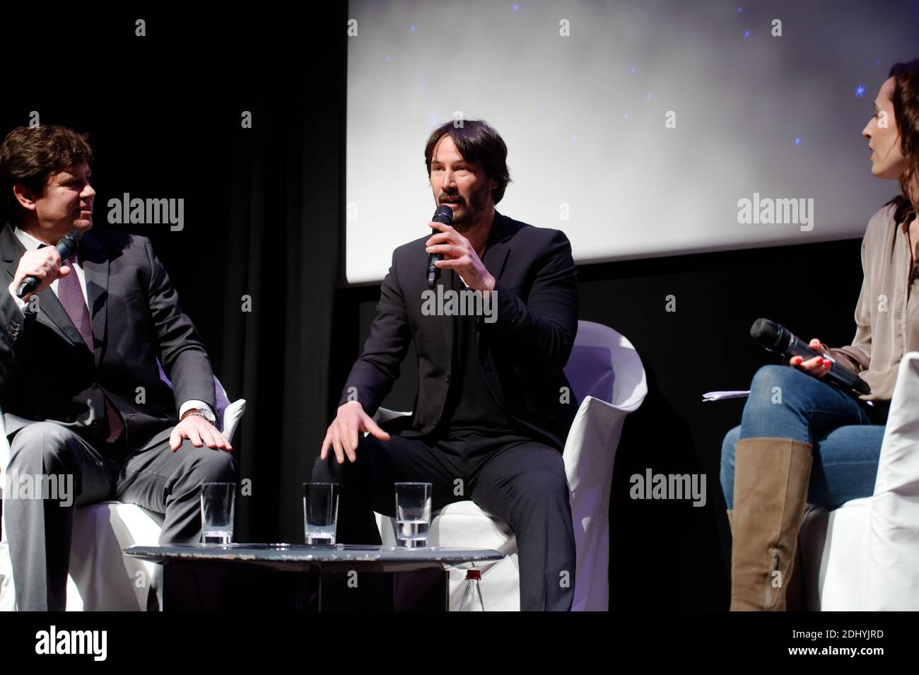 Keanu Reeves attending 'Side by Side' presentation at Royal Monceau in ...
