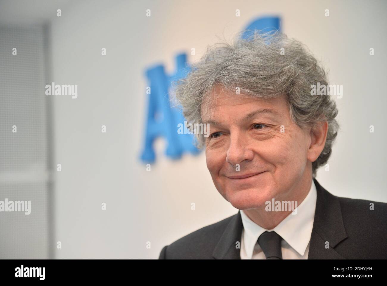 Atos Chairman and CEO Thierry Breton delivers his speech during the ...