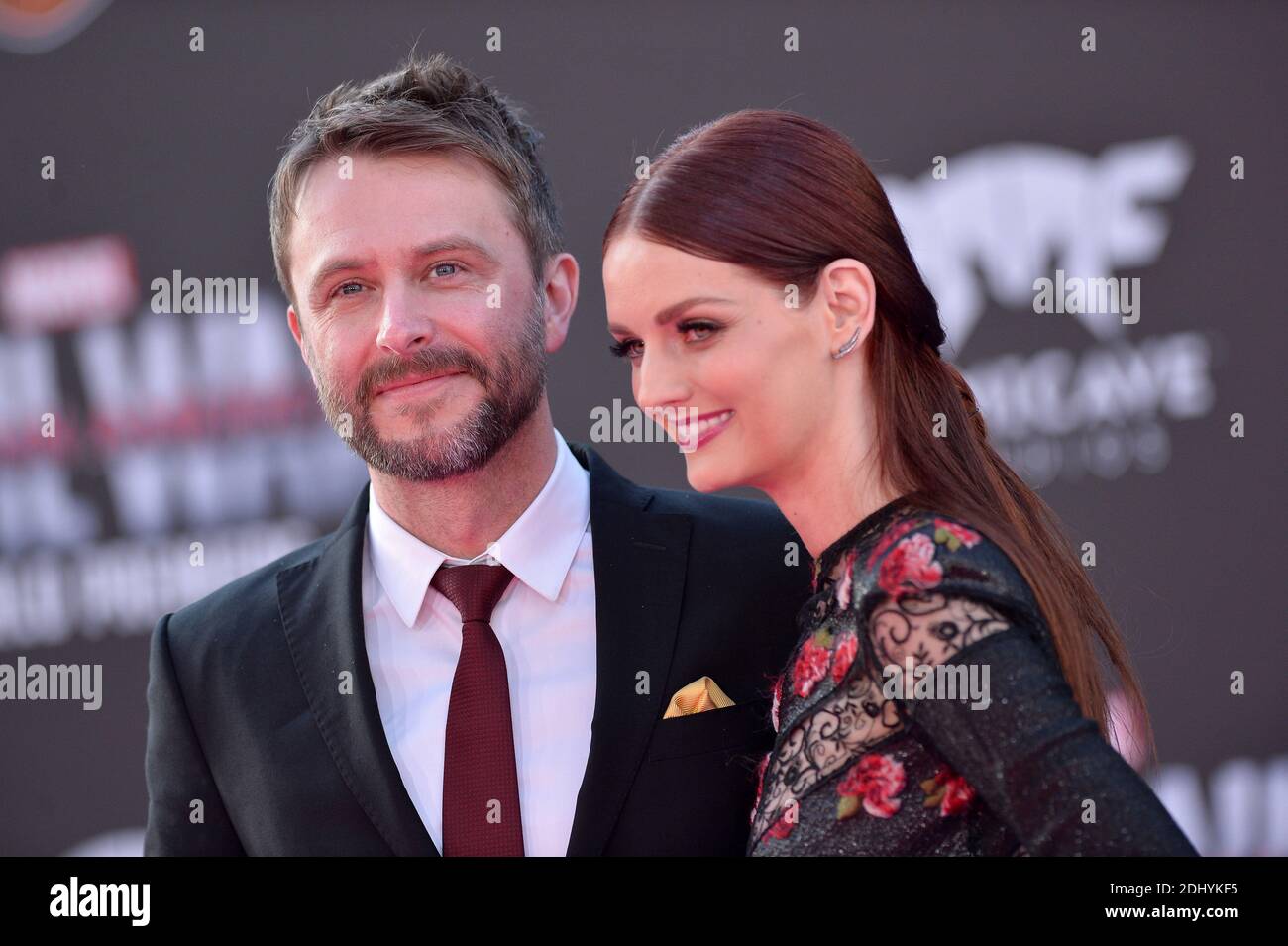 Chris Hardwick and Lydia Hearst attend the World Premiere of 'Captain ...