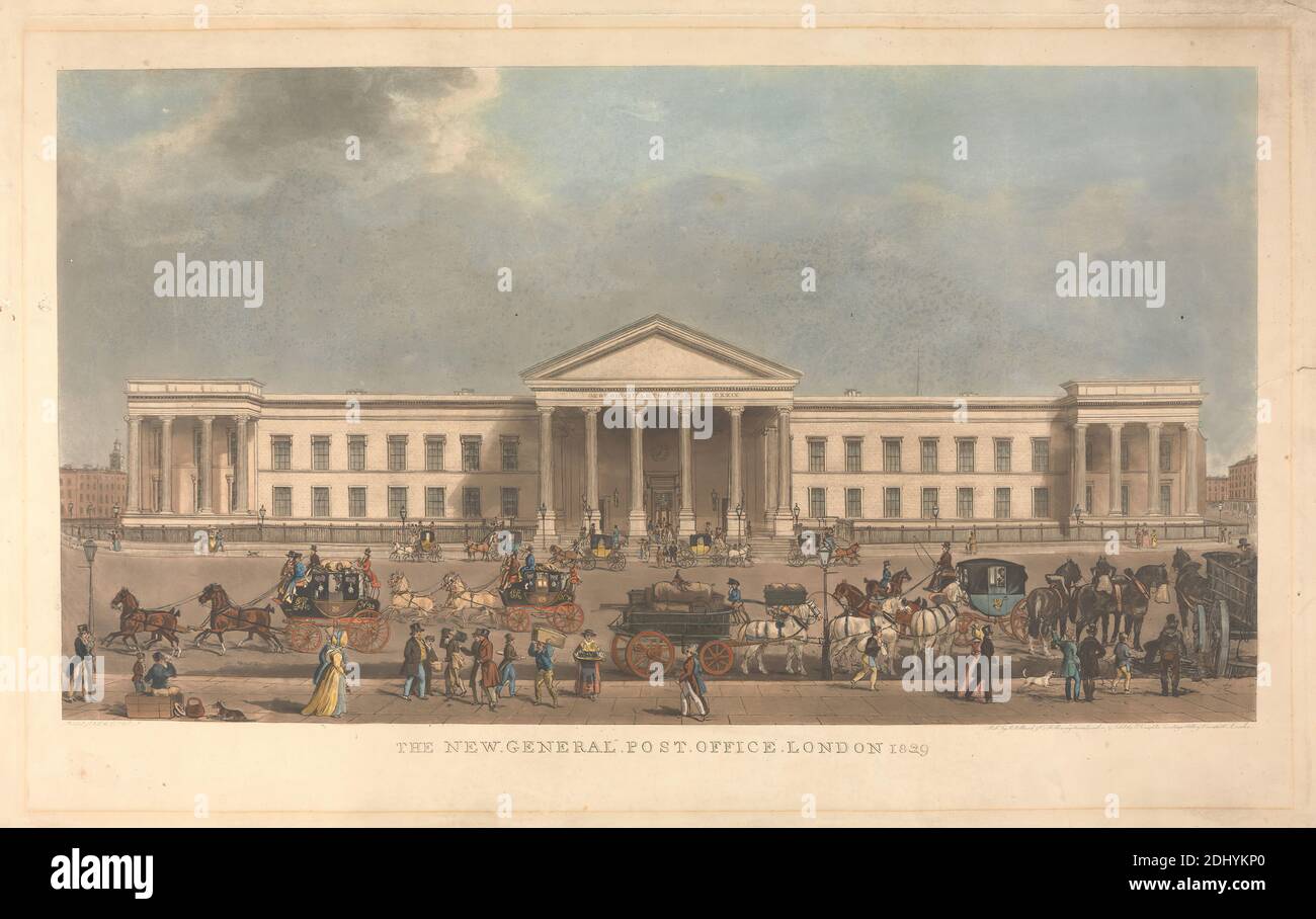 The New General Post Office, London, James Pollard, 1792–1867, British ...