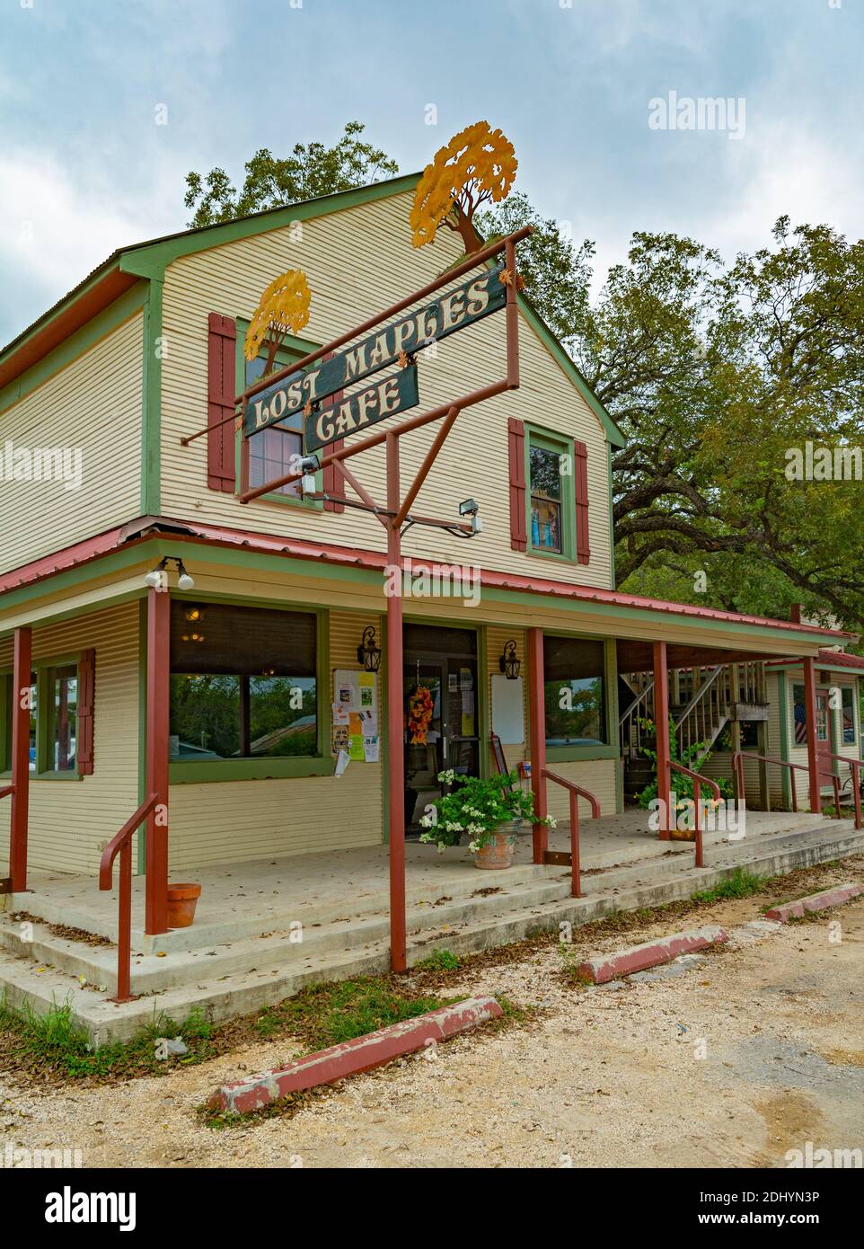 Texas Hill Country, Utopia, Lost Maples Café Stock Photo - Alamy