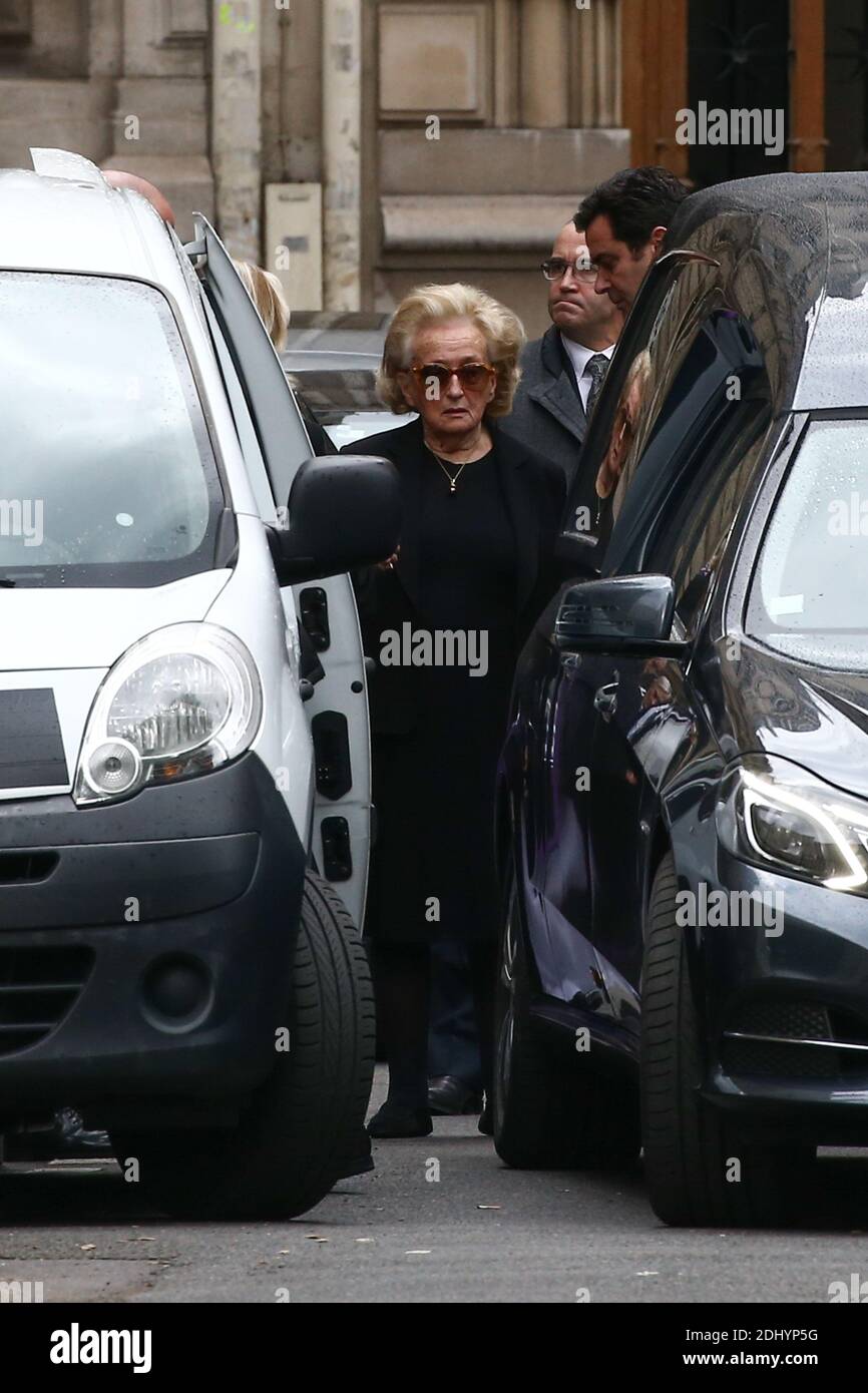 Bernadette Chirac leaving the funeral of Laurence Chirac (elder ...