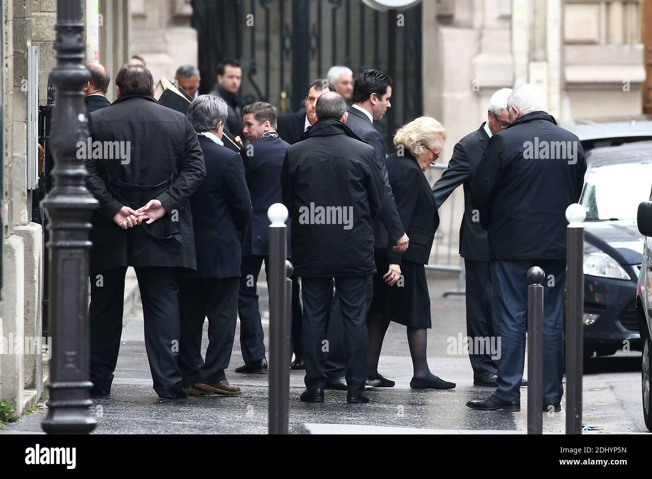 Bernadette Chirac leaving the funeral of Laurence Chirac (elder ...