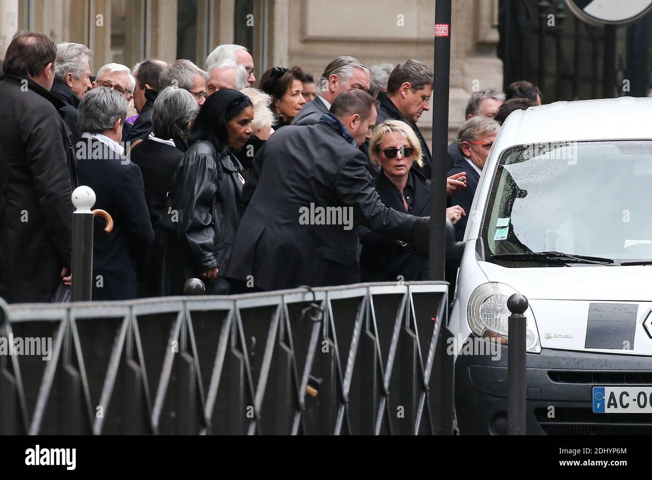 Claude Chirac leaving the funeral of Laurence Chirac (elder daughter of ...