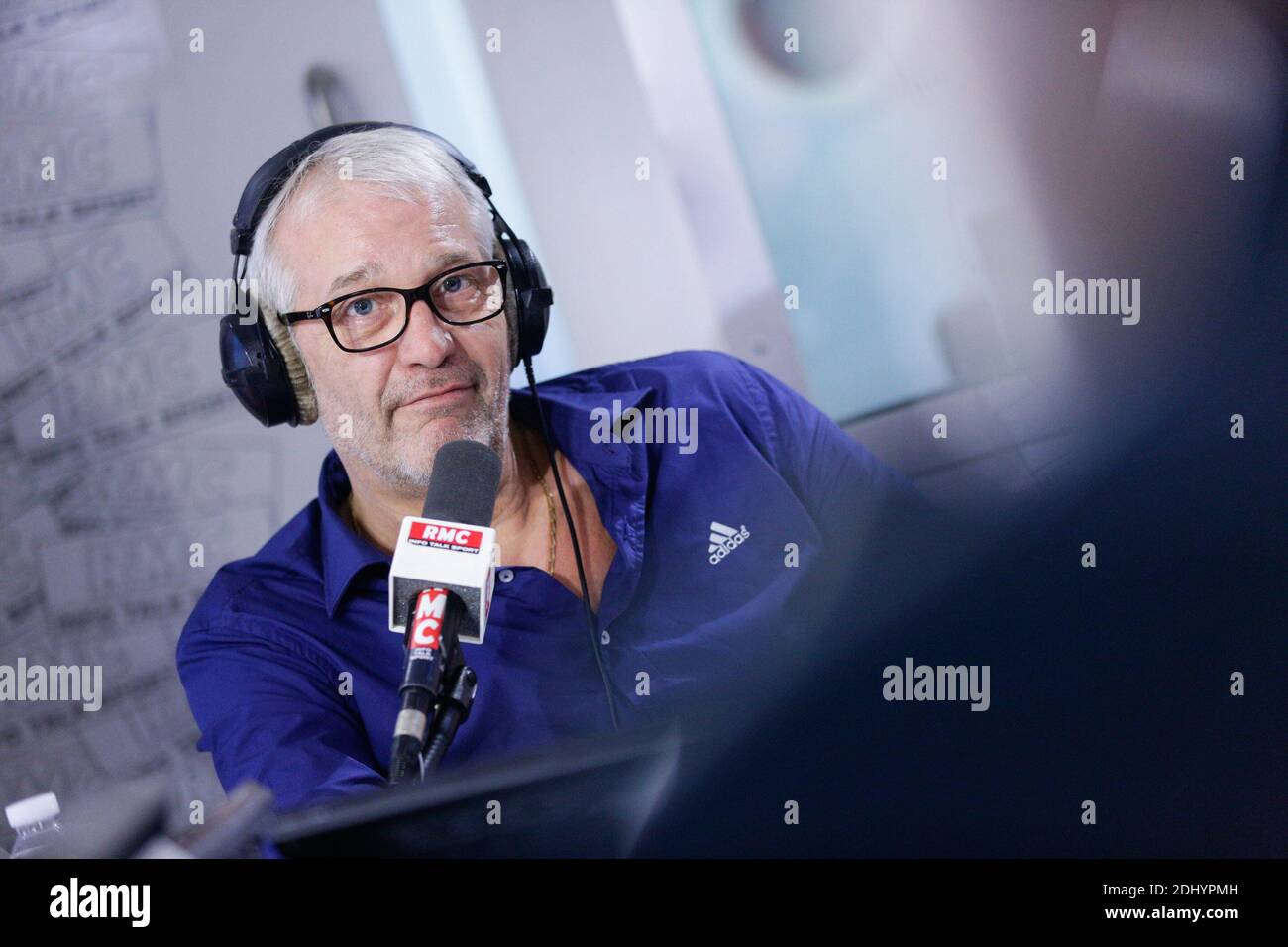 EXCLUSIVE. Jacques Monclar pictured speaking in the RMC Radio studio on ...