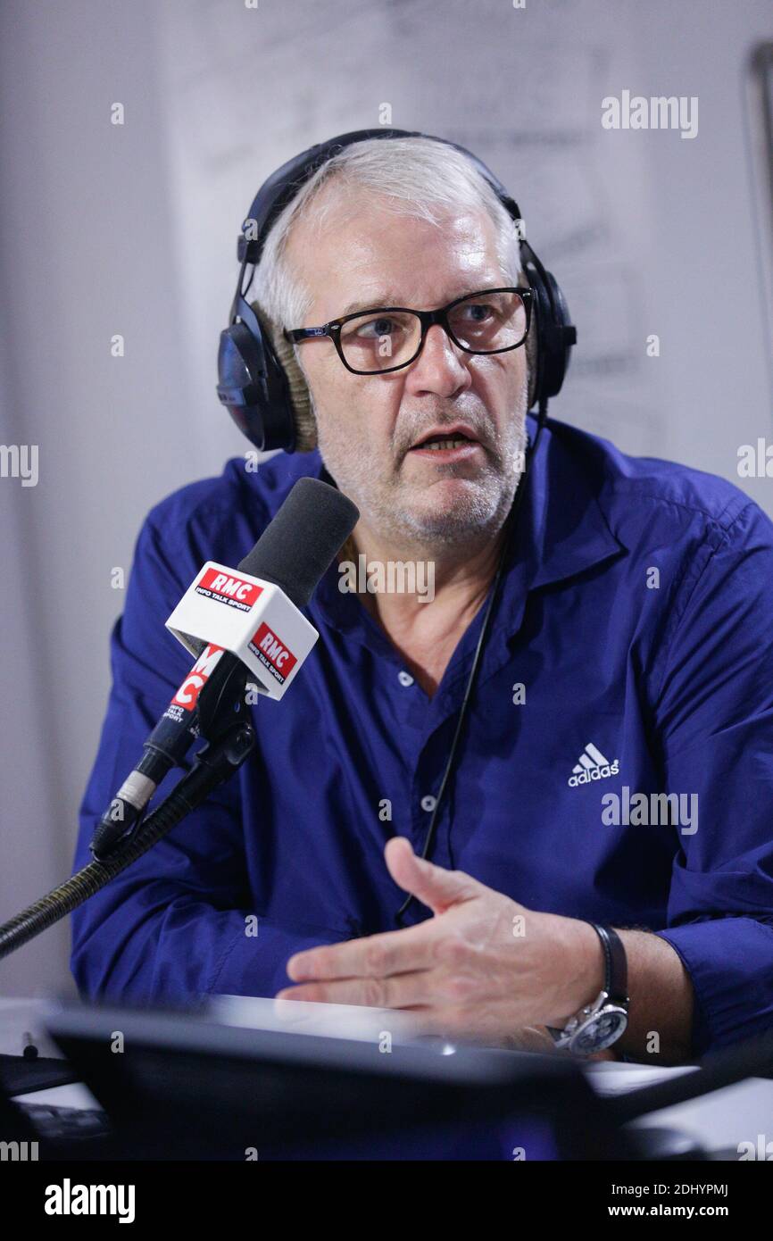 EXCLUSIVE. Jacques Monclar pictured speaking in the RMC Radio studio on ...