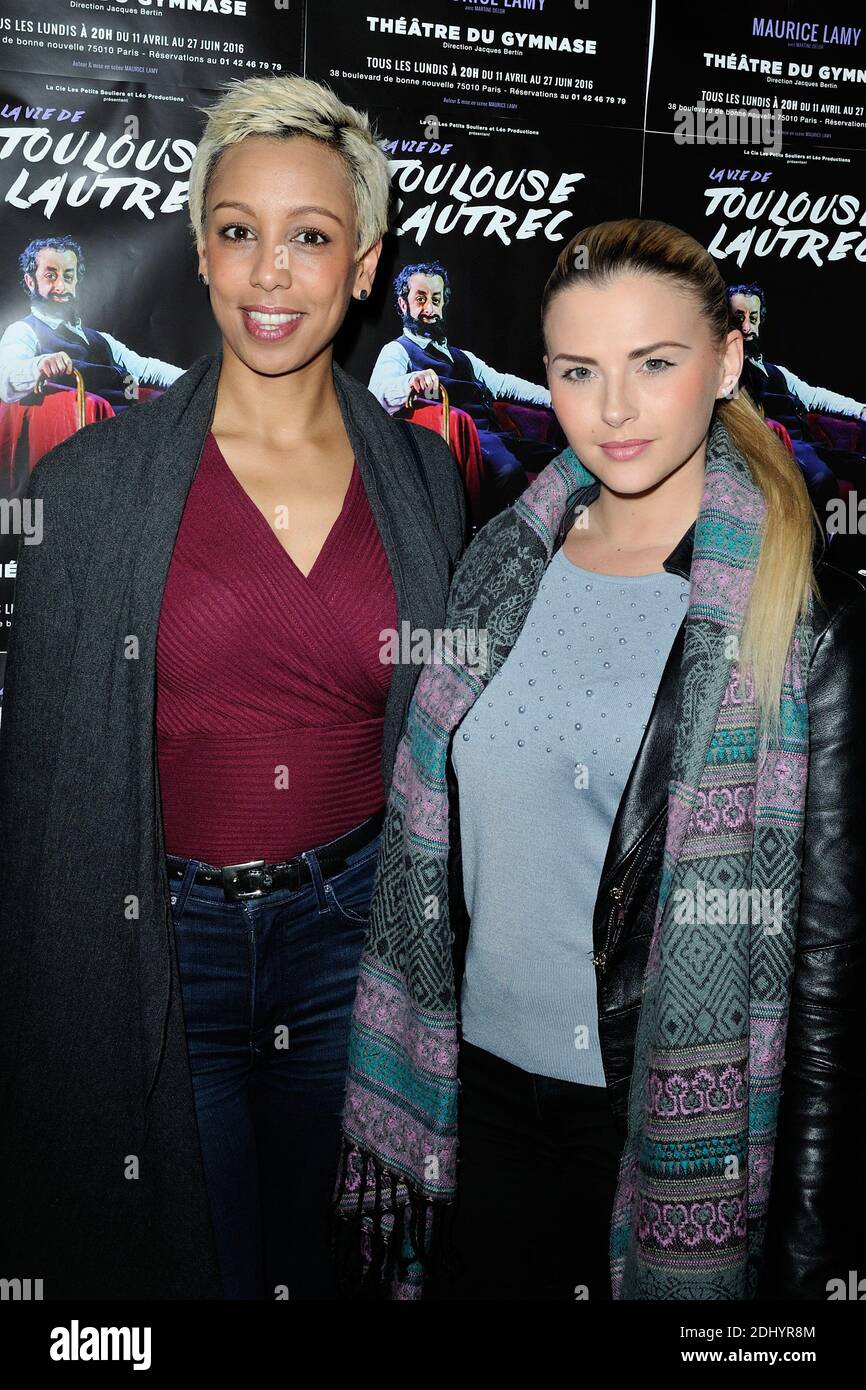 DJ Ayane et Bella (Kelly Vedovelli) assistent a la Generale de la piece ...