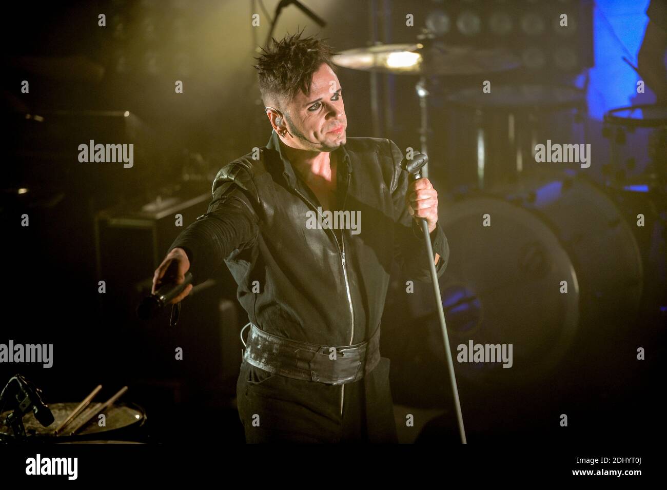 German rock-metal band Oomph performing live on stage at Ninkasi KAO in ...
