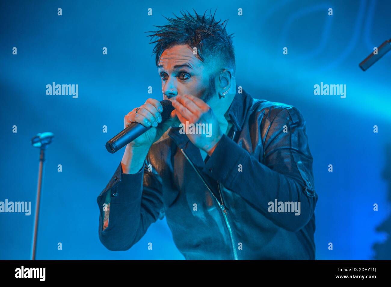 German rock-metal band Oomph performing live on stage at Ninkasi KAO in ...