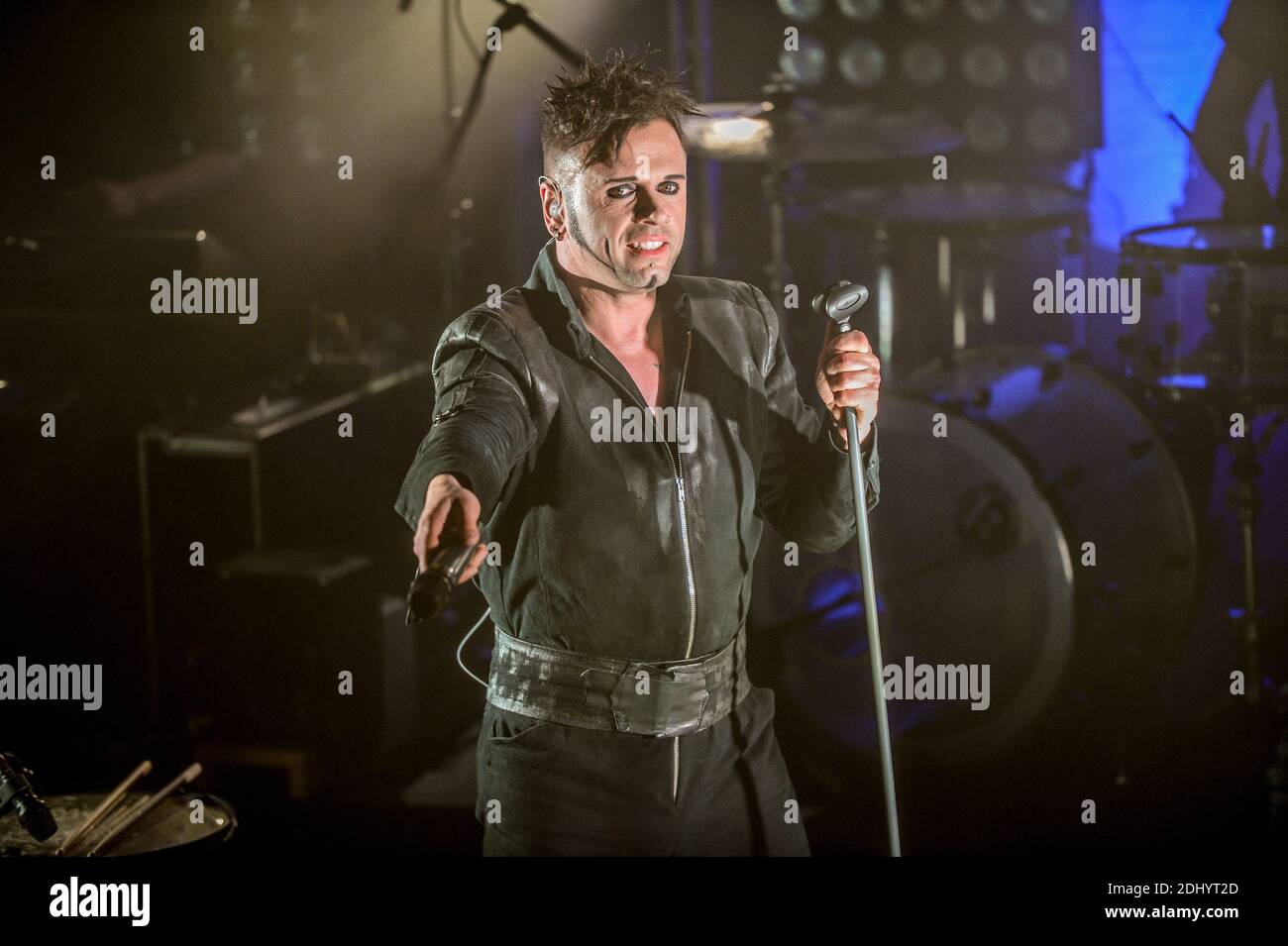 German rock-metal band Oomph performing live on stage at Ninkasi KAO in ...
