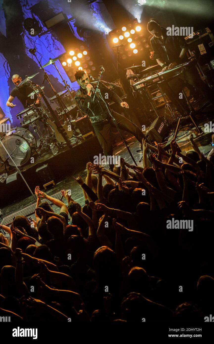 German rock-metal band Oomph performing live on stage at Ninkasi KAO in ...