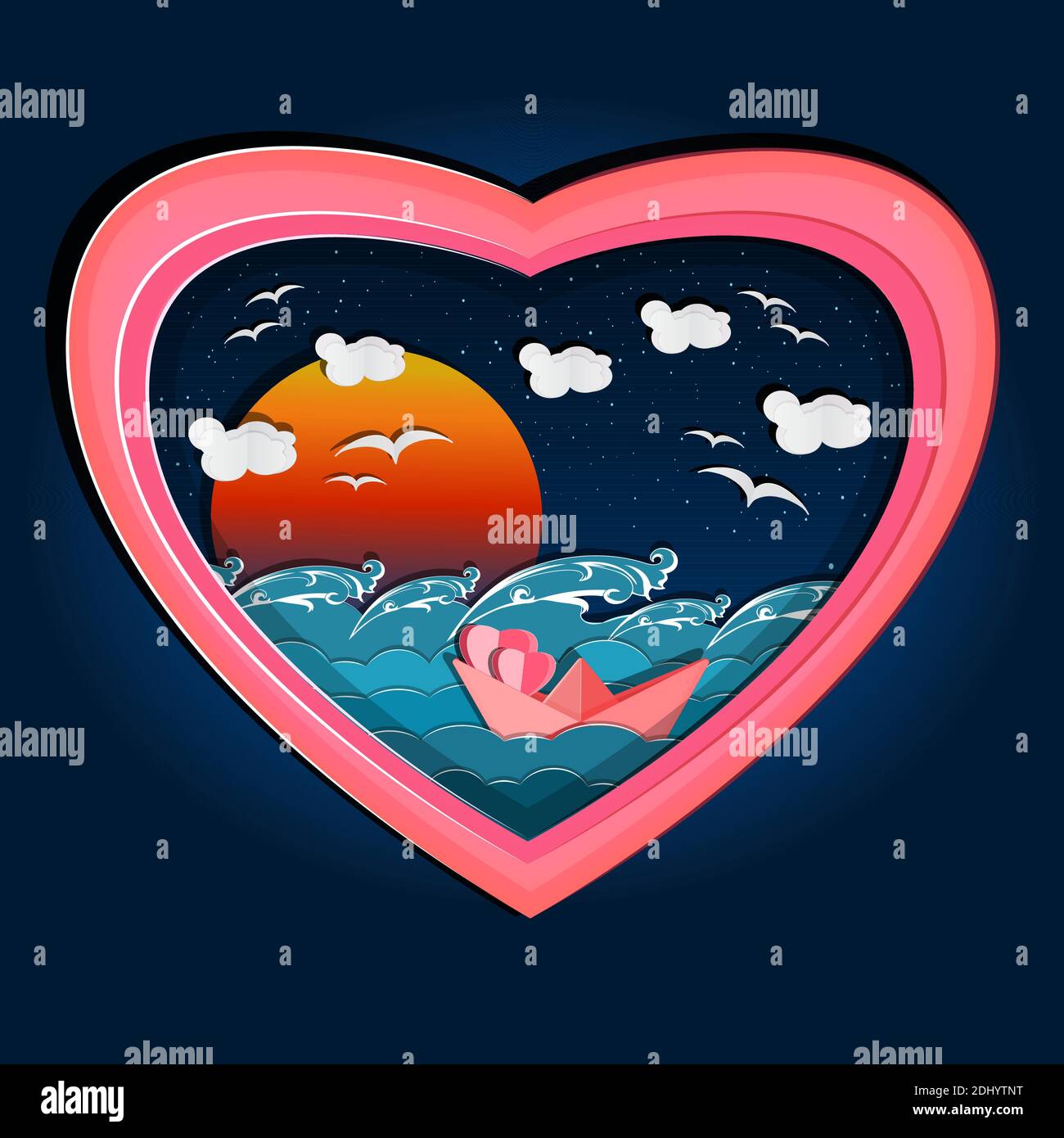 Day night border on Stock Vector Images - Alamy