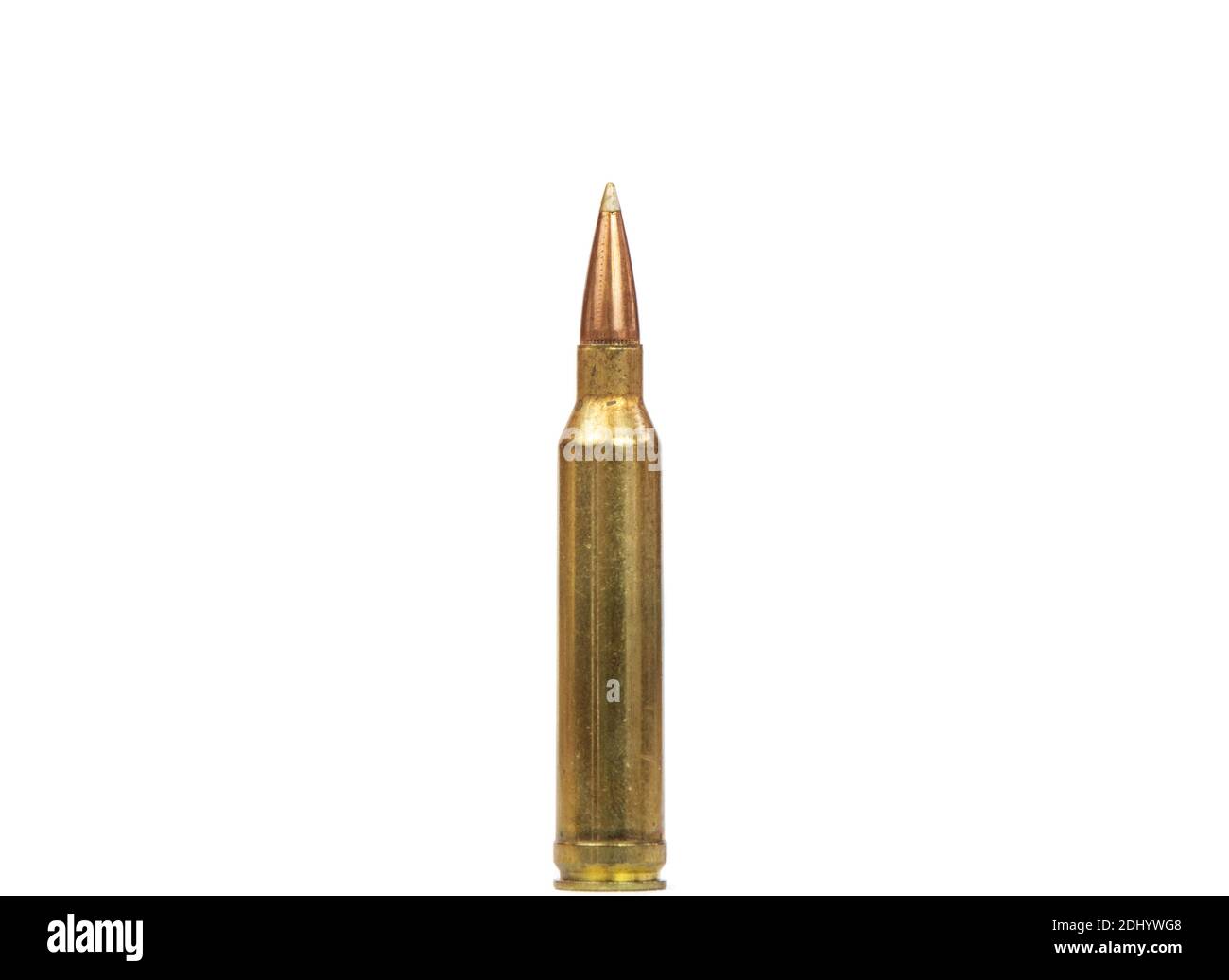A 7mm bullet isolated on white Stock Photo - Alamy