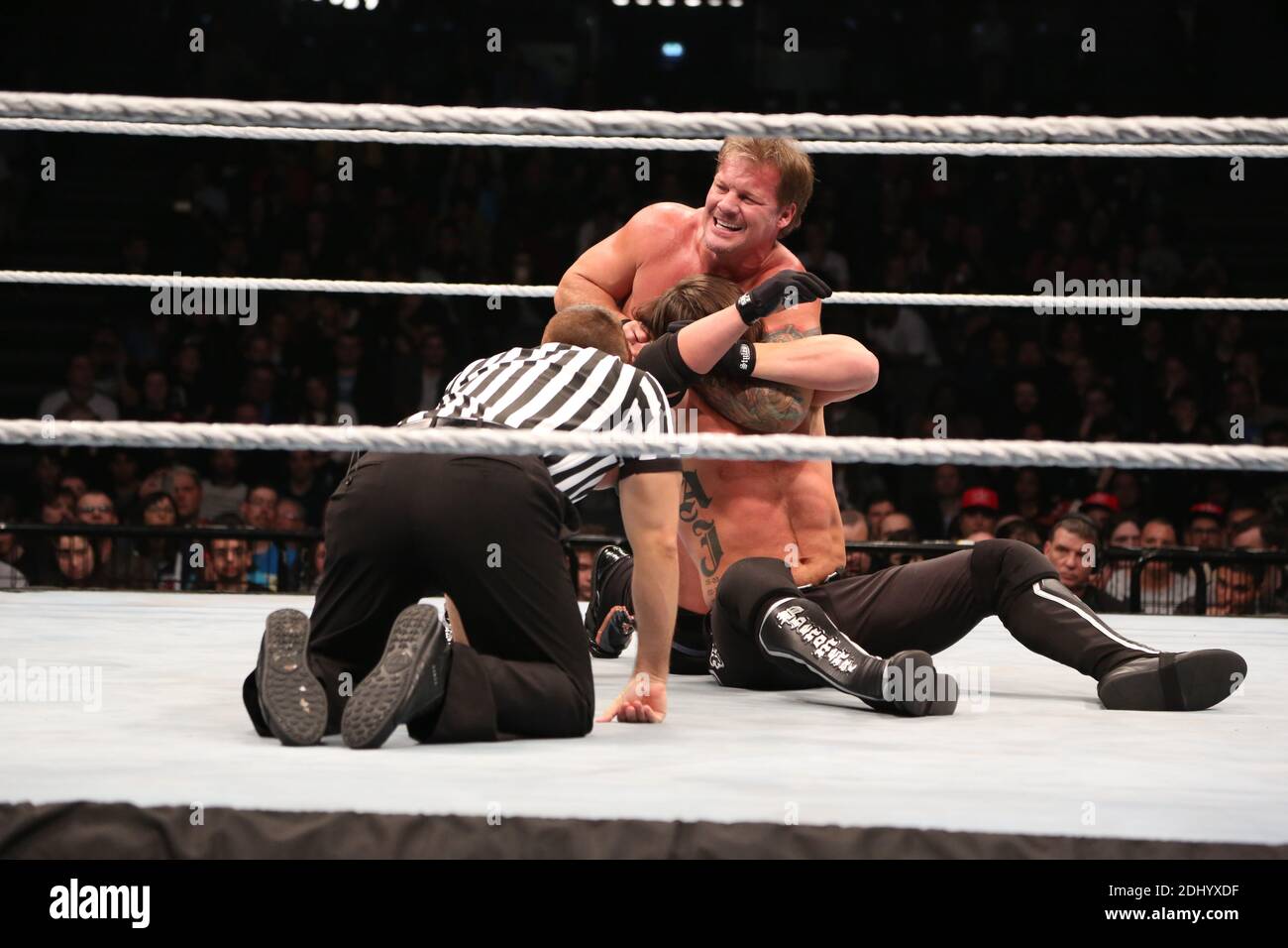 AJ Styles and Chris Jericho during 'Catch WLIVE WRESTLEMANIA REVENGE ...