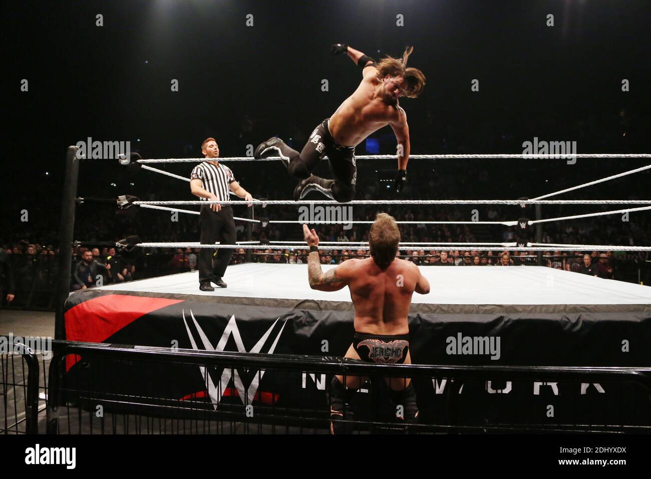 AJ Styles and Chris Jericho during 'Catch WLIVE WRESTLEMANIA REVENGE ...