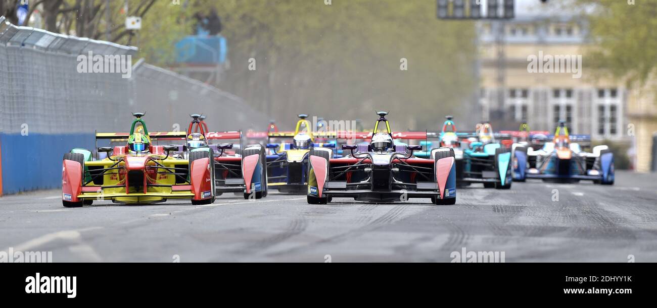 Atmosphere during the race of the FIA Formula E Paris ePrix on April 23 ...