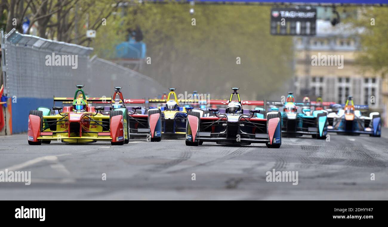 Atmosphere during the race of the FIA Formula E Paris ePrix on April 23 ...
