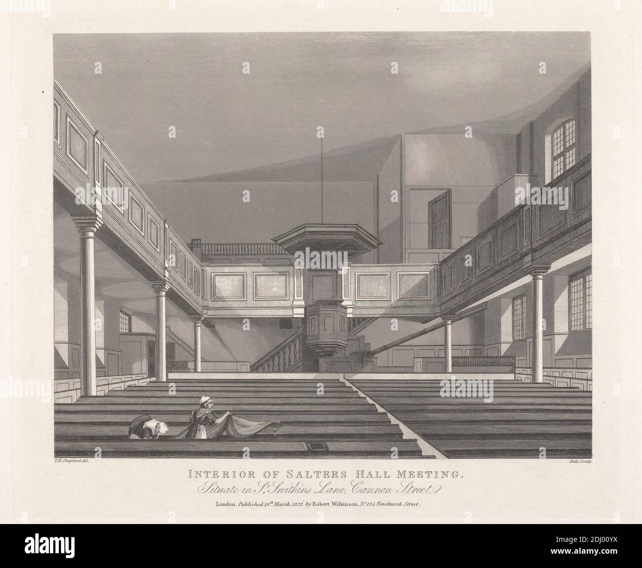 Interior of Salters Hall Meeting, unknown artist, ( Dale ), after ...