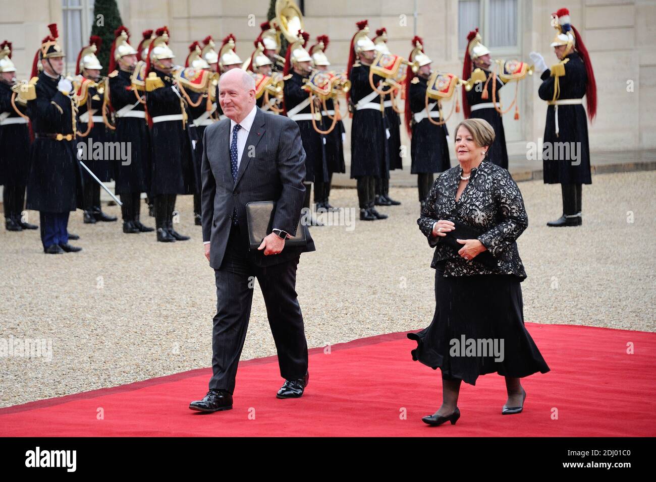 Sir Peter Cosgrove and Lynne Cosgrove attending the state dinner given ...