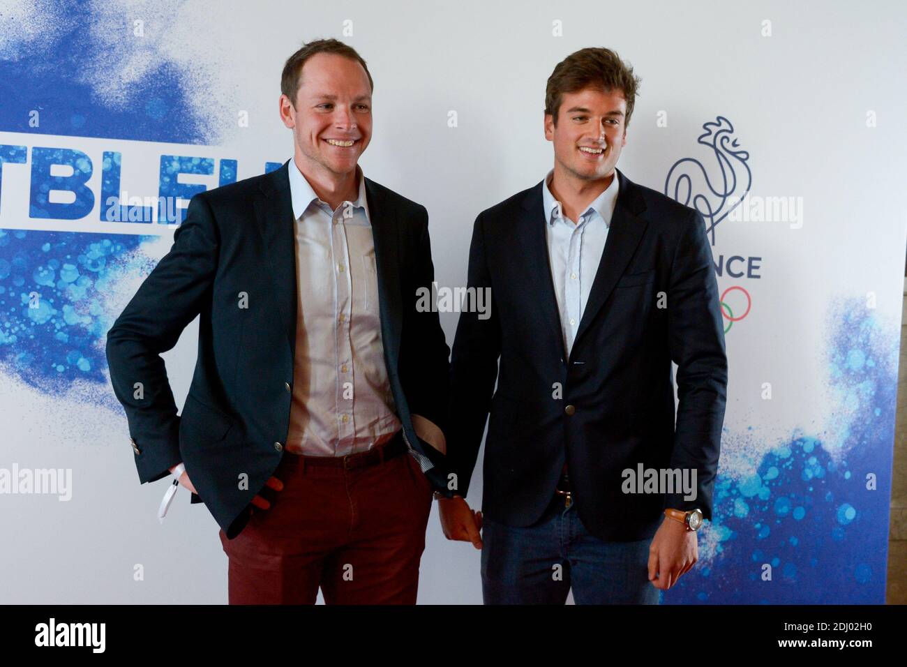 Rowing champion Dorian Mortelette during a celebration of 100 days before the 2016 Rio de ...