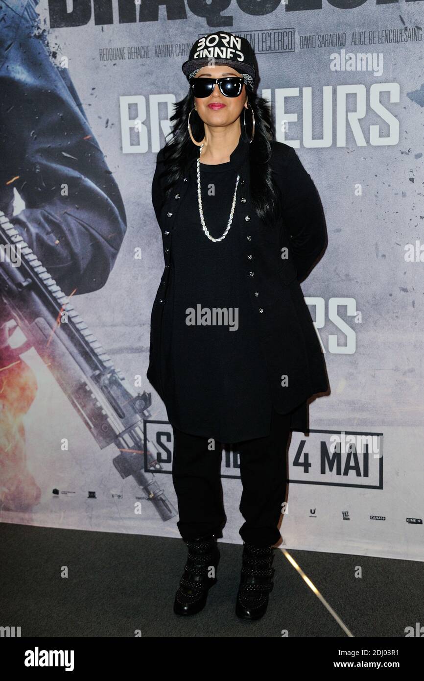 Laam assiste a la Premiere du film 'Braqueurs' a l'UGC Cine Cite les ...