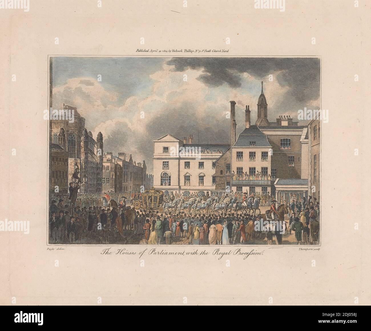 The Houses of Parliament with the Royal Procession, Thompson, after ...
