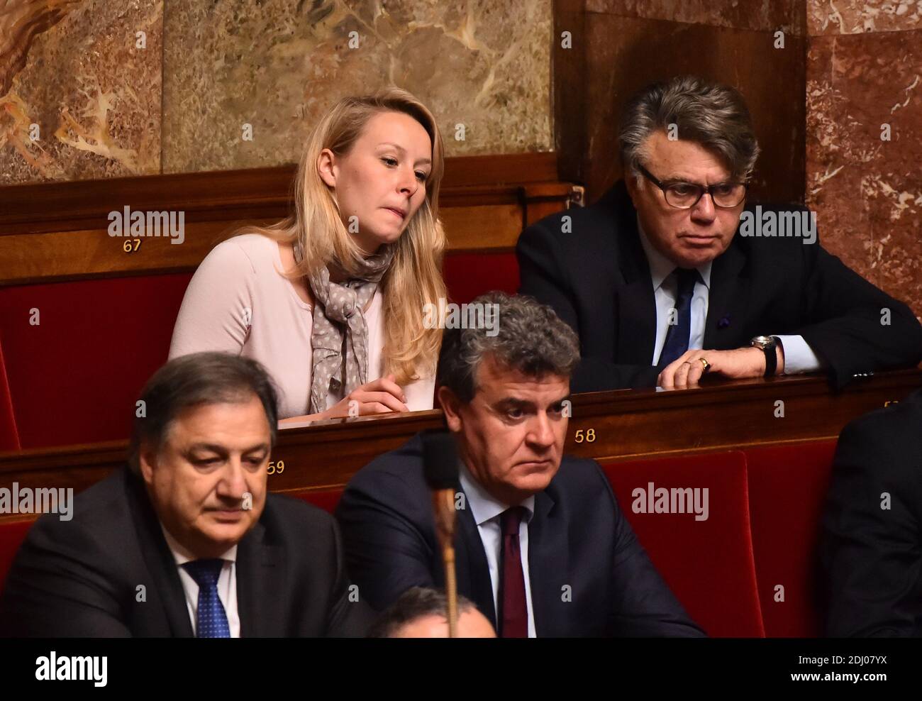 Far-right party Front National deputies Marion Marechal-Le Pen and ...