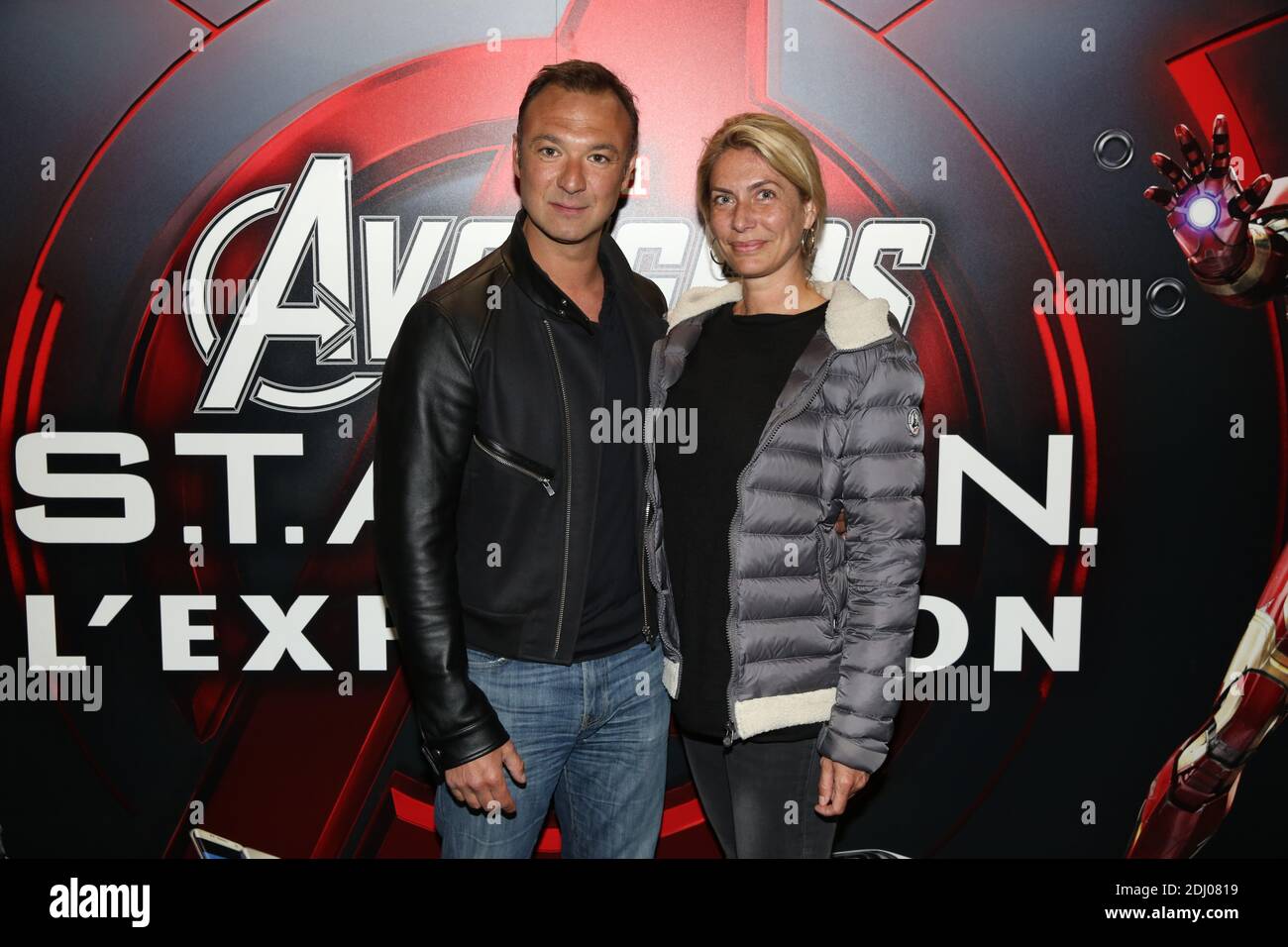 Alexandre Devoise et sa femme lors du vernissage de l'exposition Marvel ...
