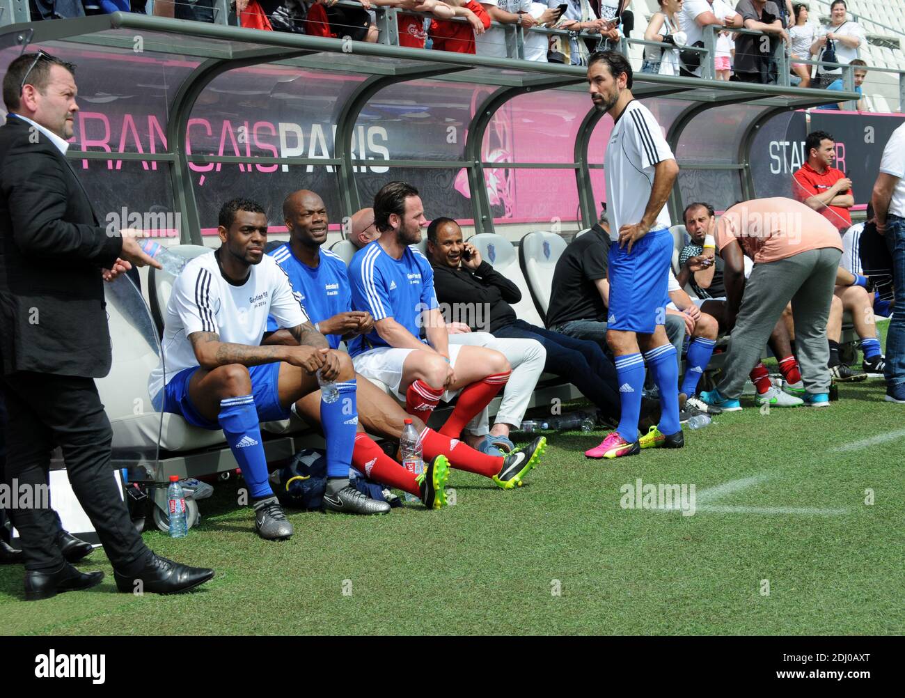 Frederic Piquionne, Sylvain Wiltord, Steve Savidan and Robert Pires ...