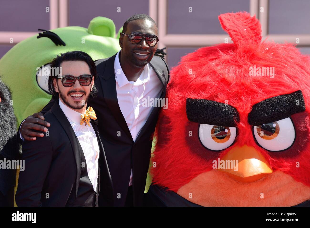 Timur Rodriguez and Omar Sy attending 'The Angry Birds Movie' Photocall ...