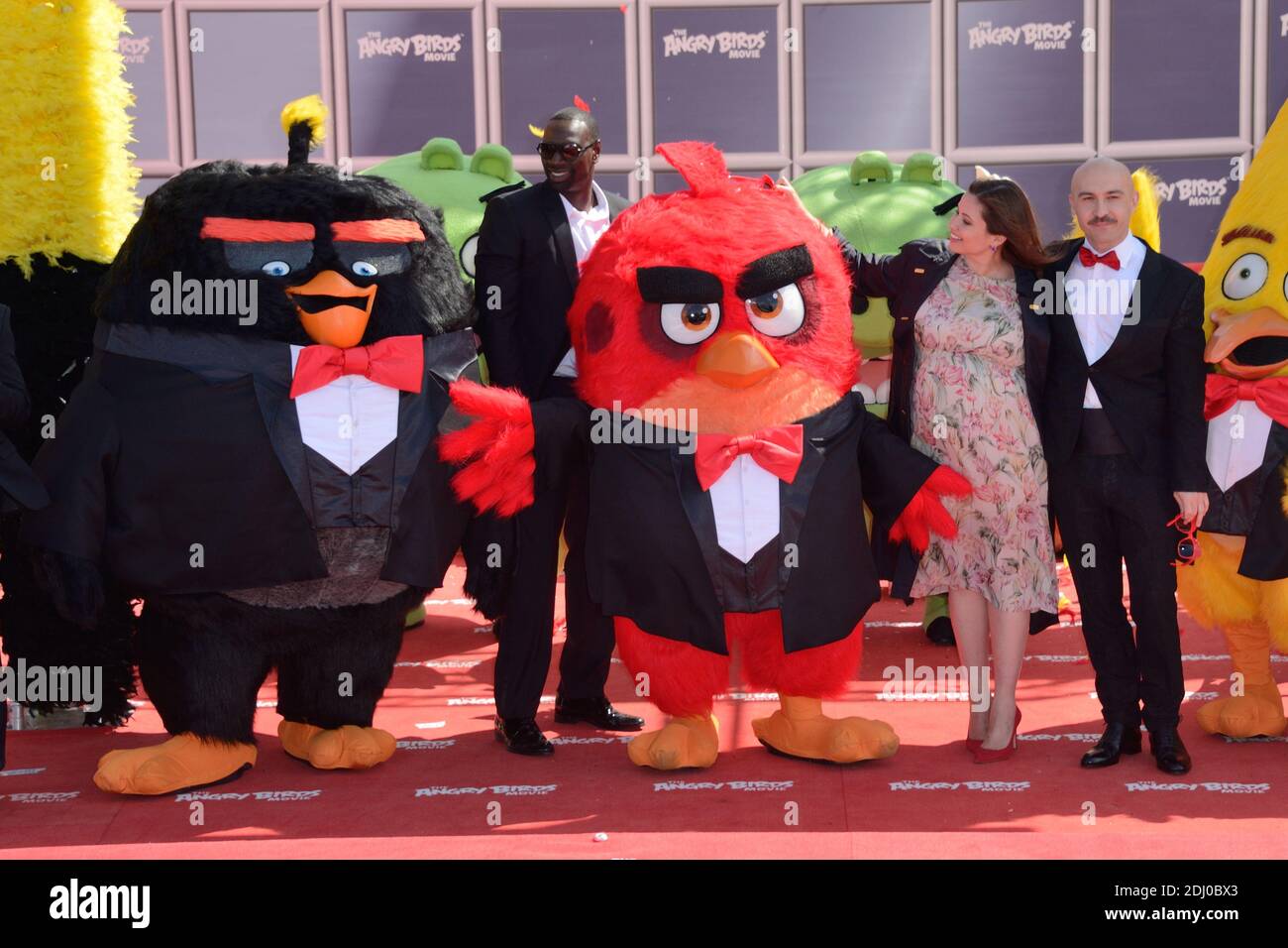 Omar Sy, Raya Abirached and Maccio Capatonda attending 'The Angry Birds ...