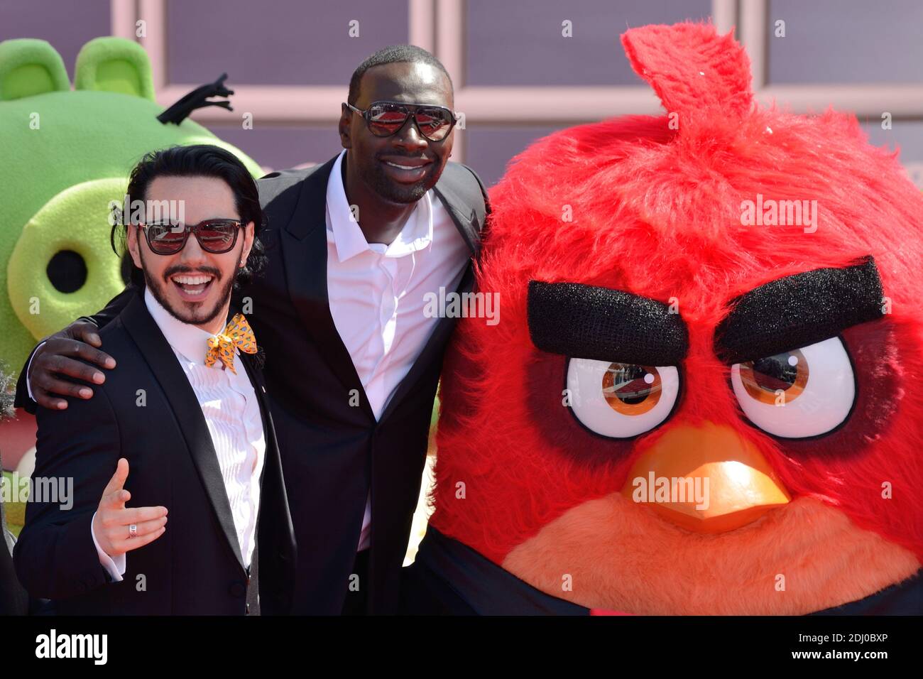 Timur Rodriguez and Omar Sy attending 'The Angry Birds Movie' Photocall ...