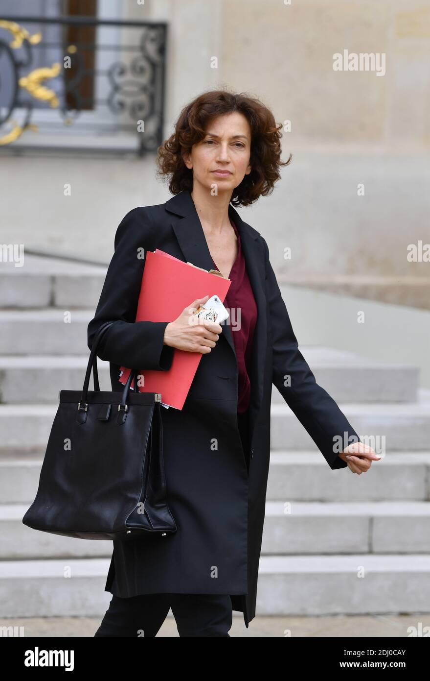 Minister of Culture and Communication Audrey Azoulay leaving the Elysee ...