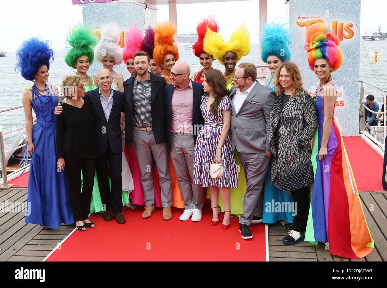 Mireille Soria, Jeffrey Katzenberg, Justin Timberlake, director Mike ...