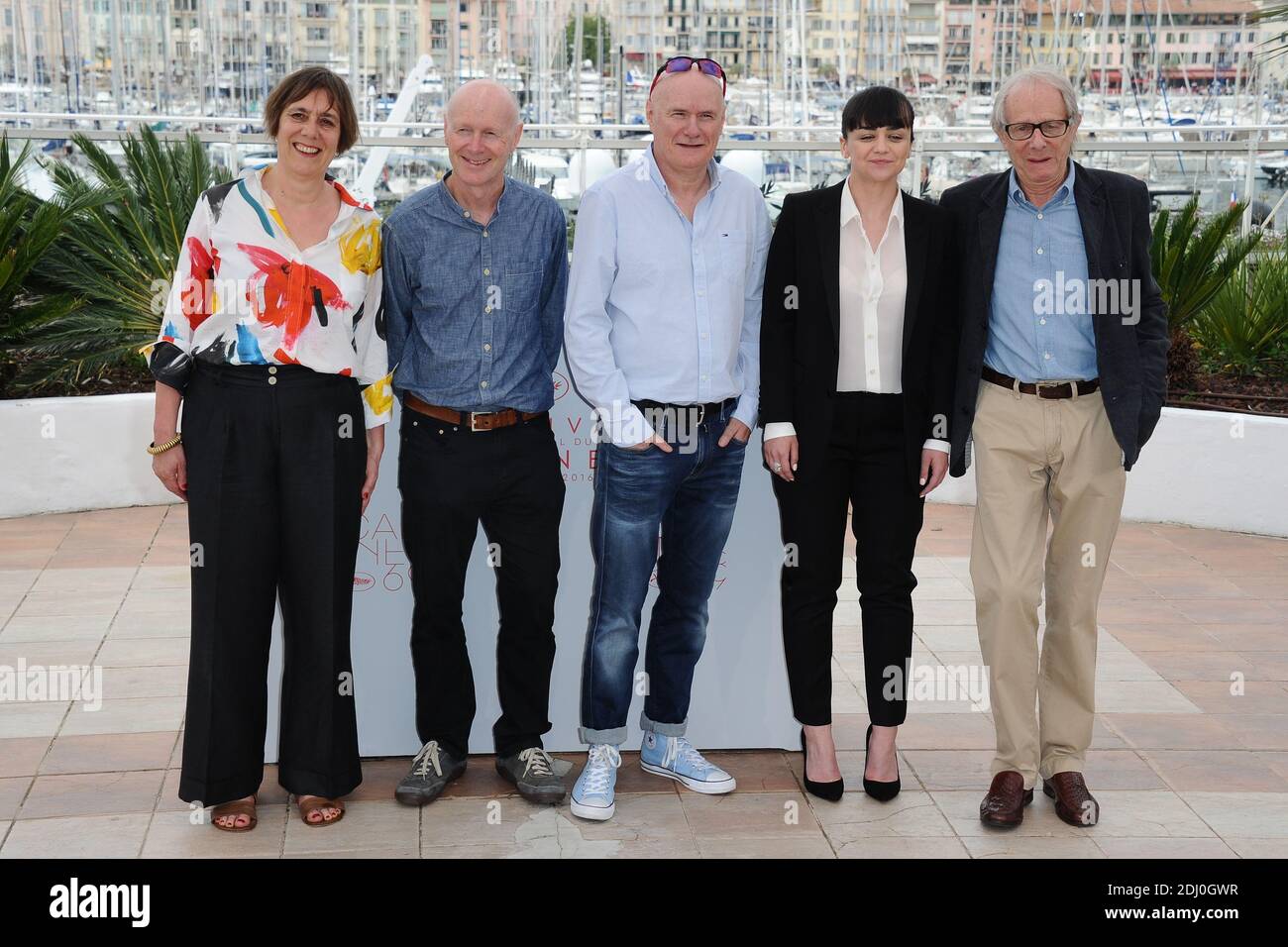 Rebecca O'Brien, Paul Laverty, Dave Johns, Hayley Squires and Ken Loach ...