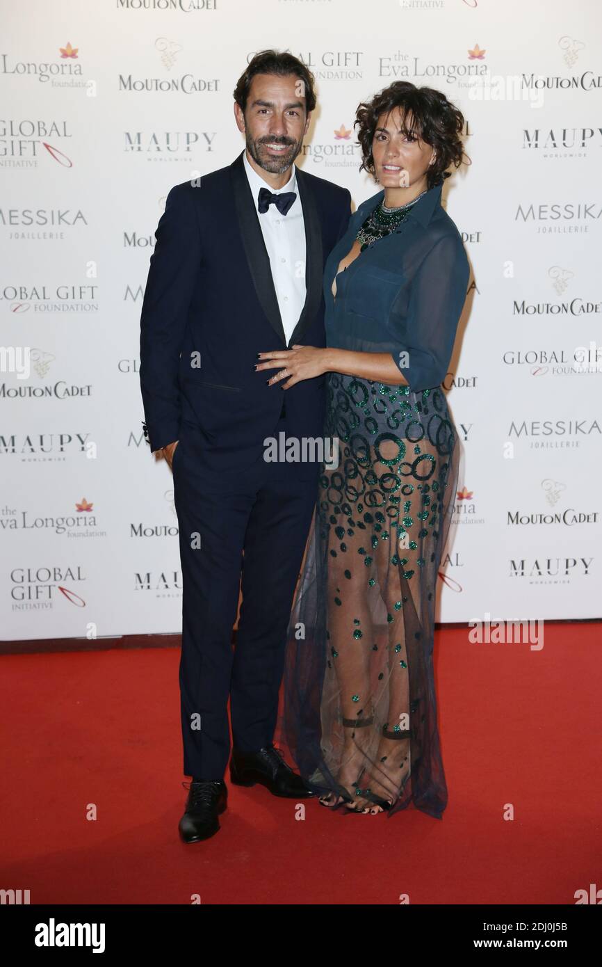 Robert Pires and his wife Nathalie Pires attending the Global Gift Gala ...