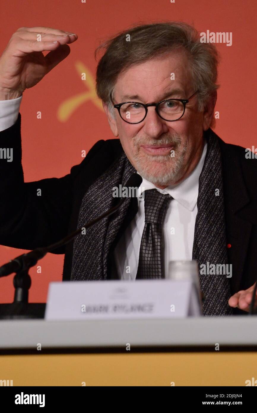 Steven Spielberg attending 'The BFG' Press Conference at the Palais Des ...