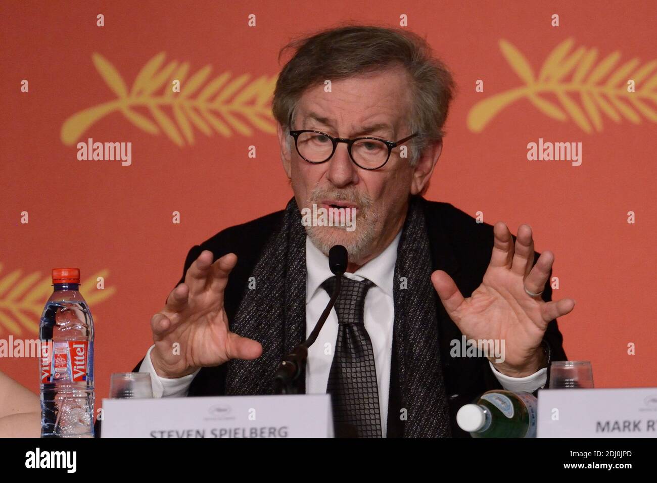 Steven Spielberg attending 'The BFG' Press Conference at the Palais Des ...