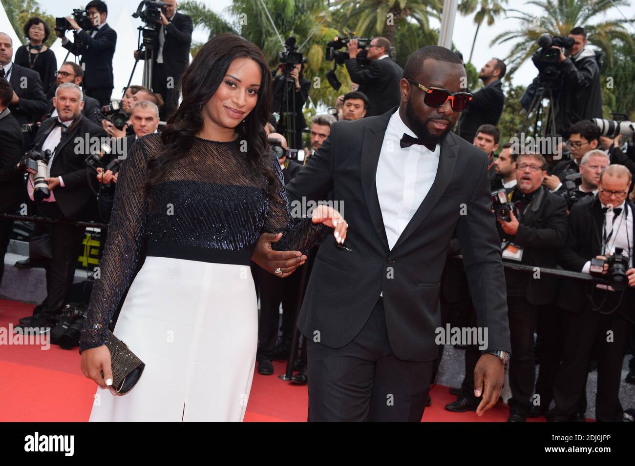 Maitre Gims and girlfriend attending the The BFG screening at the ...
