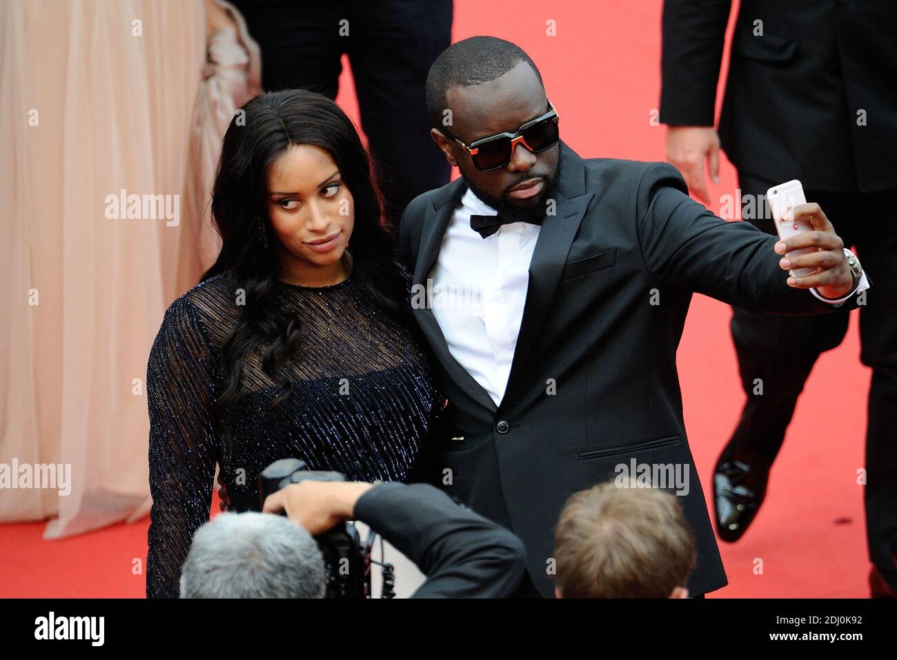 Maitre Gims and girlfriend attending 'The BFG' Screening at the Palais ...