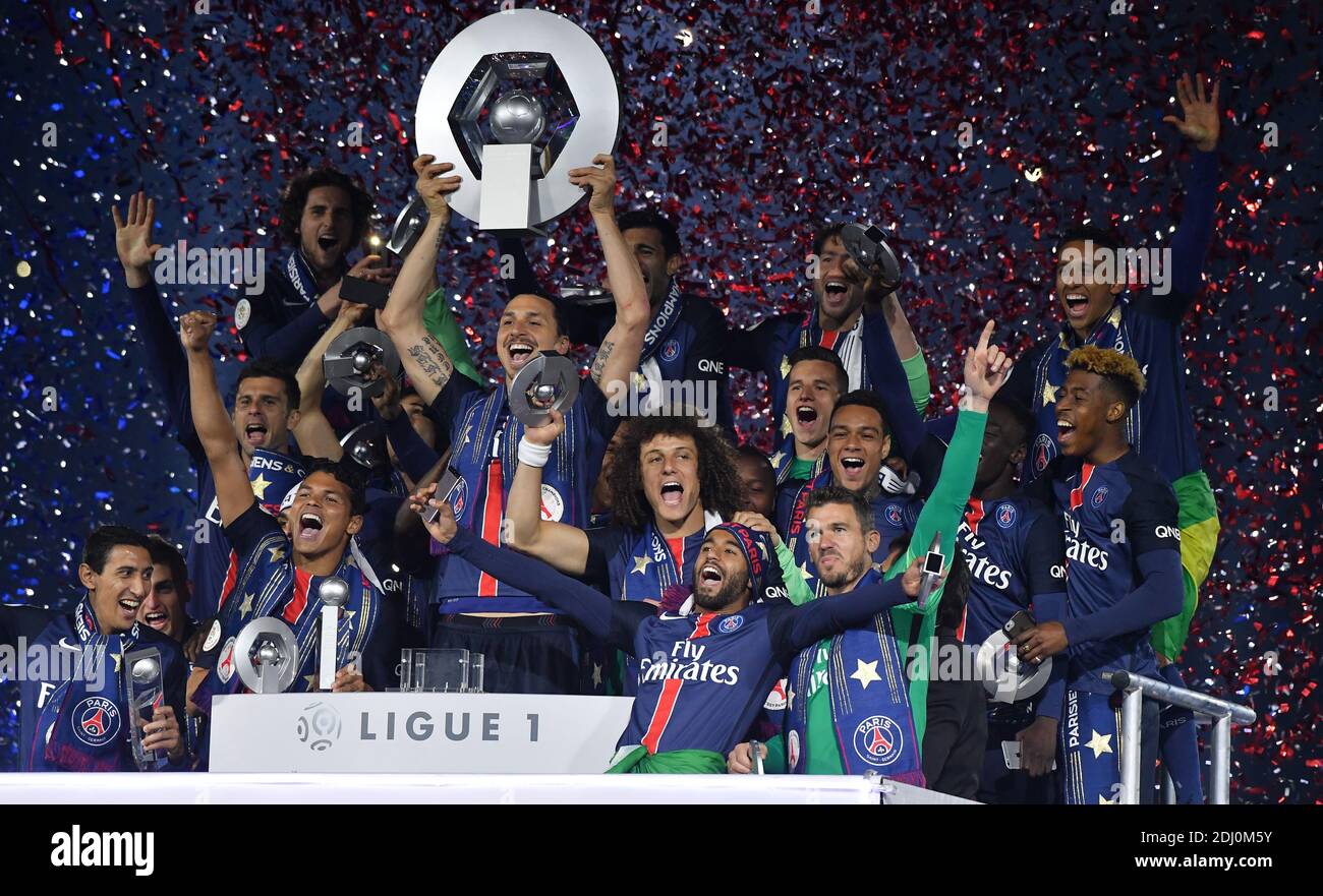 PSG's Zlatan Ibrahimovic during the French First League soccer match ...